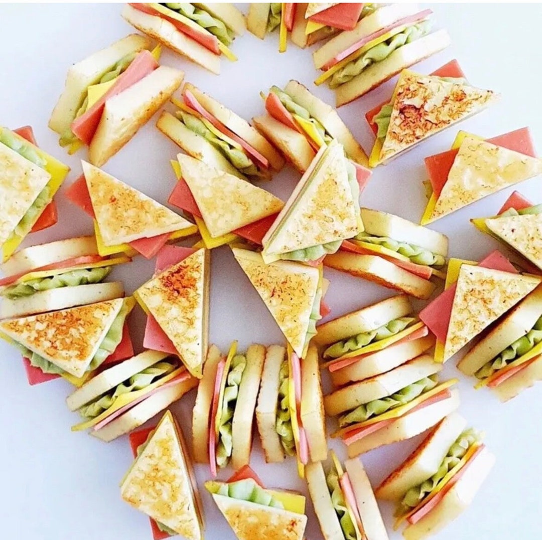 4pc Miniature Ham and Cheese Sandwiches Half Lot 1:6-1;12 Scale - Etsy