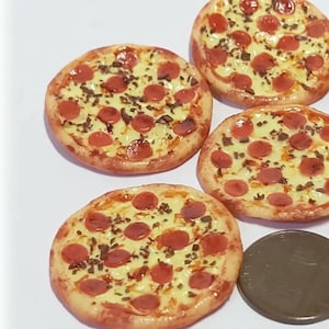 1pc Miniature Whole Pepperoni Meat Lovers Pizza Pie 1;6-1;12 Scale - Etsy