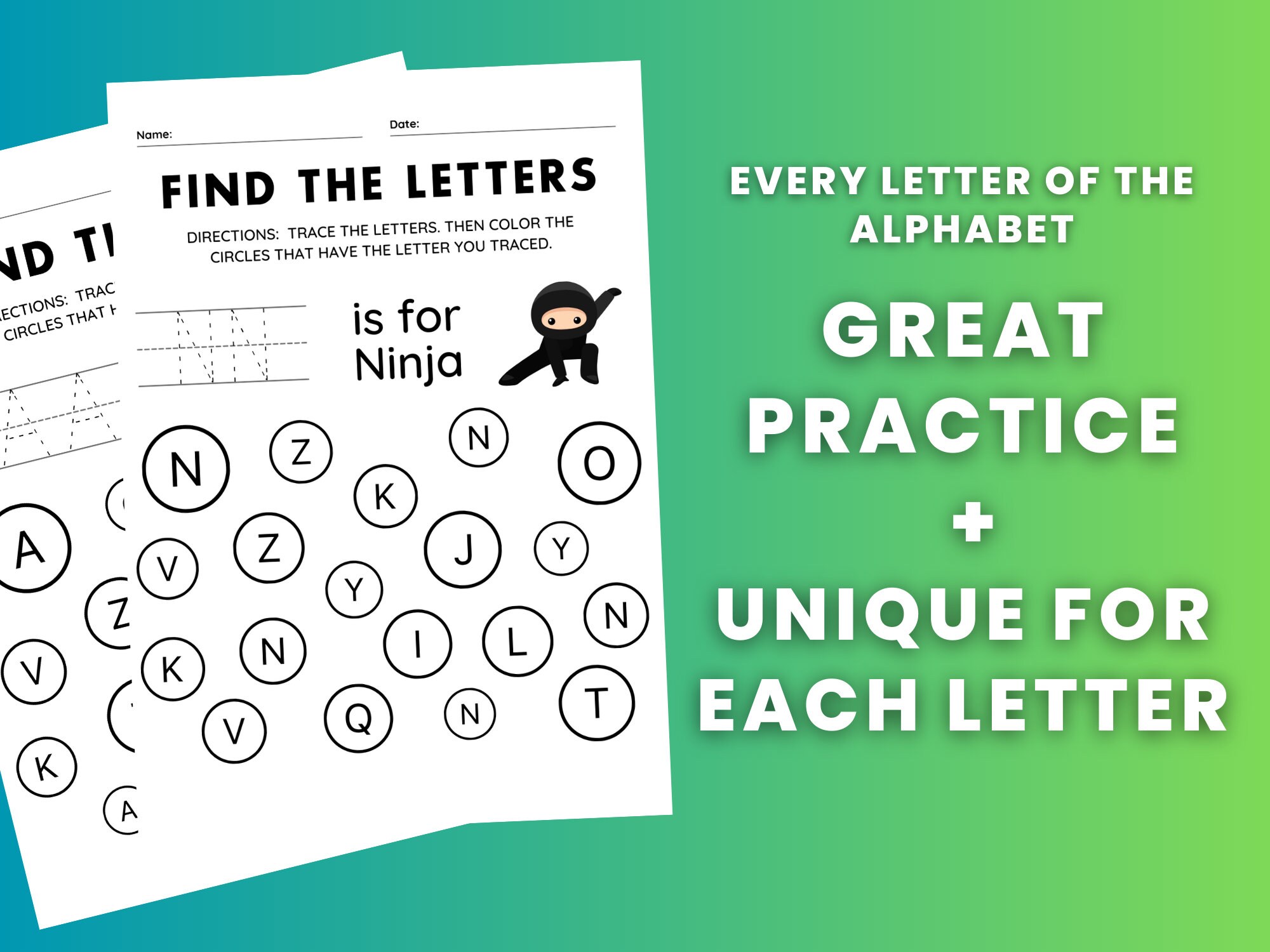 Letter Recognition Workbook A-Z | Alphabet Learning Activity Book for ...