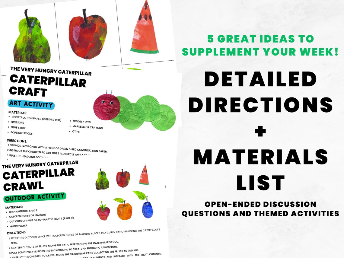 The Very Hungry Caterpillar Reading Activity | Preschool & Kindergarten ...