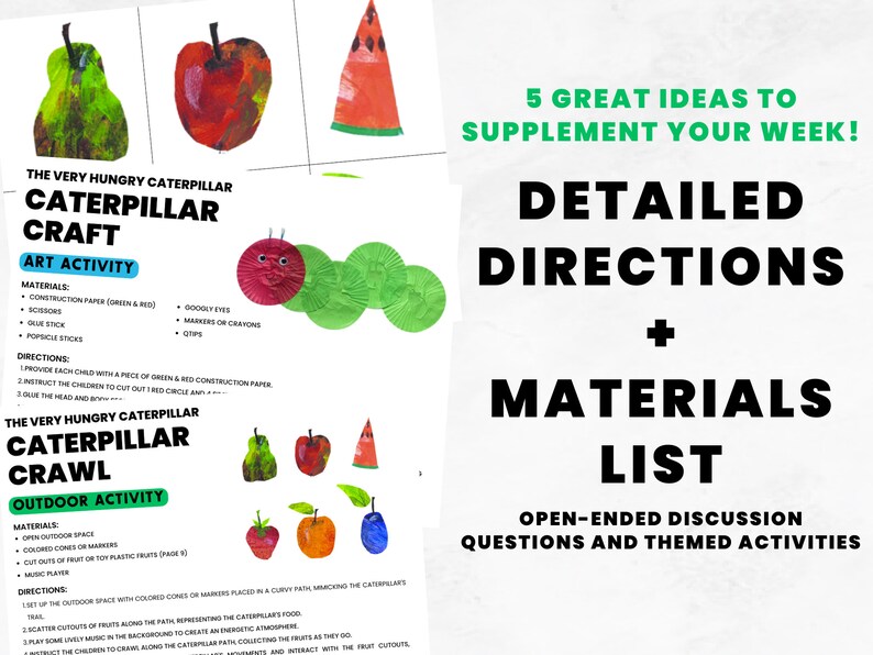 The Very Hungry Caterpillar Reading Activity | Preschool & Kindergarten ...