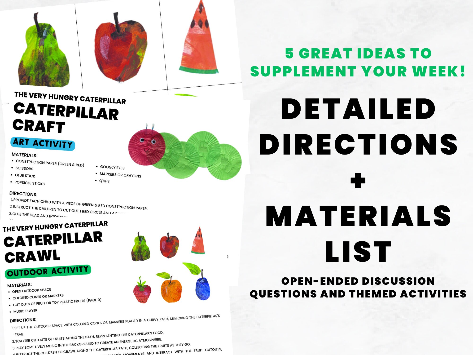 The Very Hungry Caterpillar Reading Activity | Preschool & Kindergarten ...