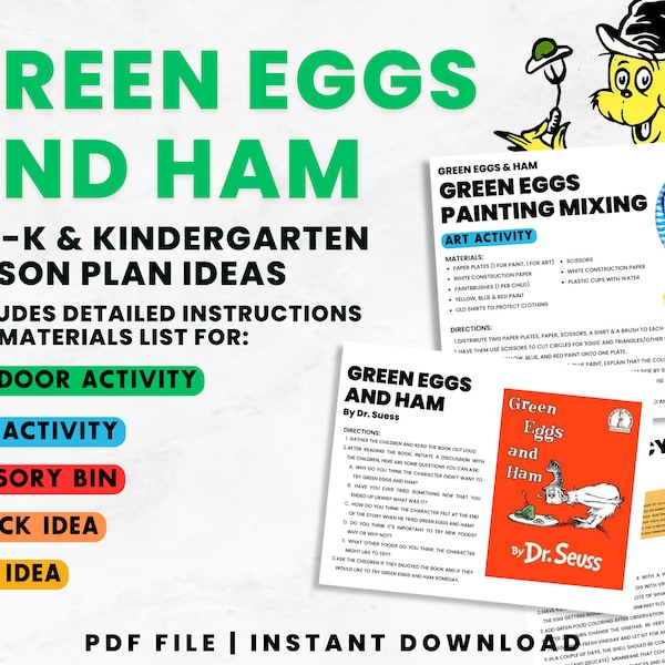 Green Eggs and Ham - Etsy