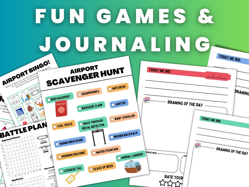 Ultimate Airport Activity Pack - Air Travel Airport Vacation Activities ...