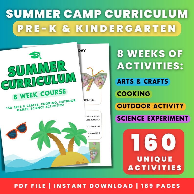 SUMMER CAMP CURRICULUM | Activities for Preschool & Kindergarten | for ...