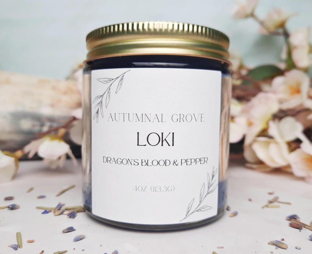 Loki Norse Deity Candle Handcrafted All Natural | 8oz | 4oz - Etsy