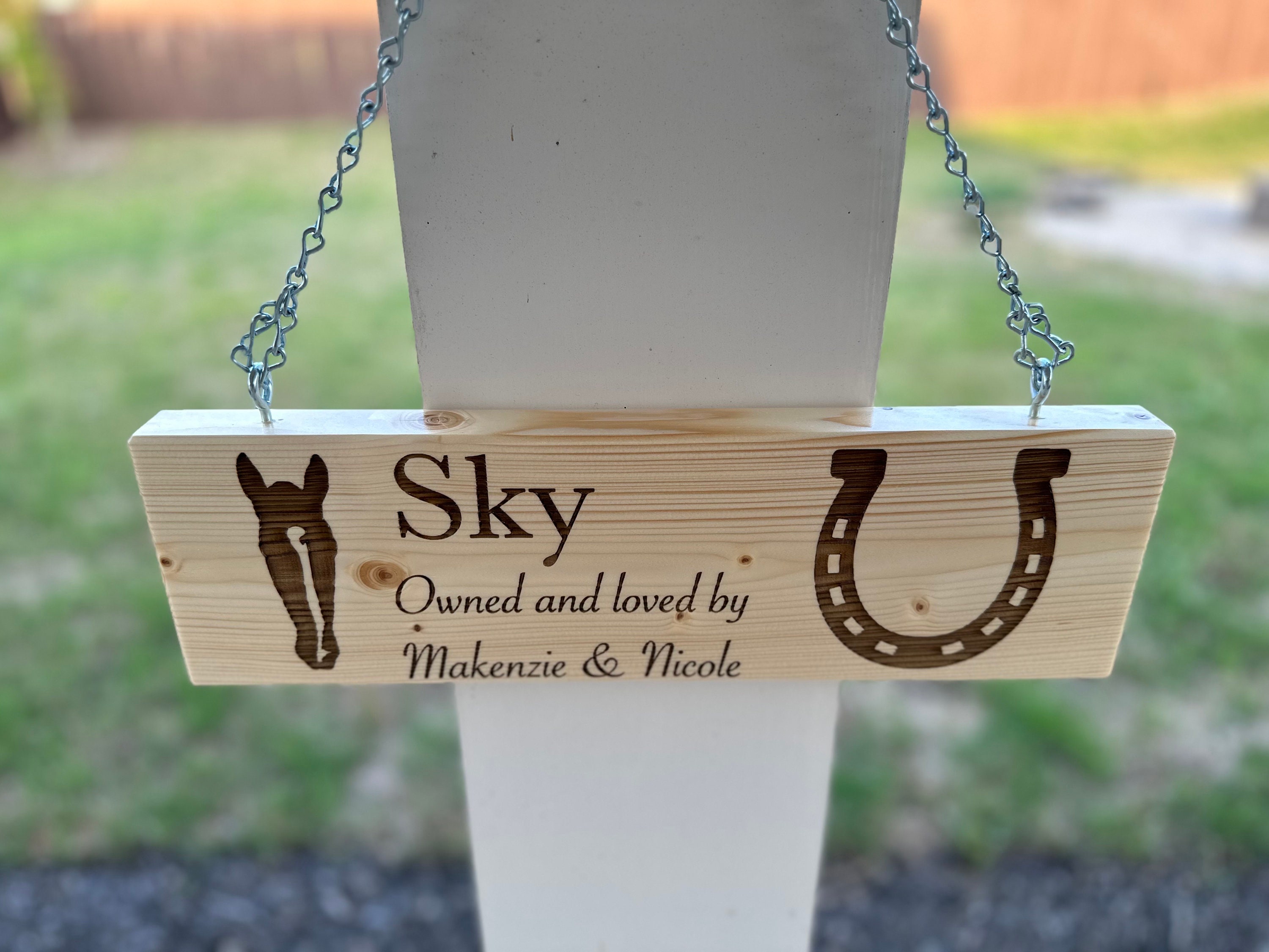 Personalized Horse Stall Sign, Horse Name Plate, Horse Tack Room Sign ...