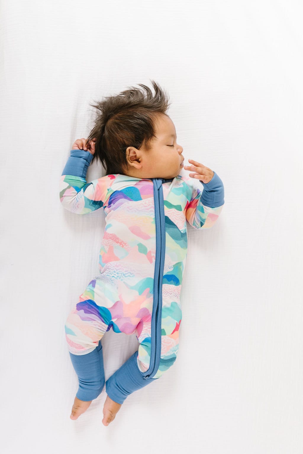 Bamboo Convertible Romper Pastel Peaks Mountain Zippered Romper Bamboo ...