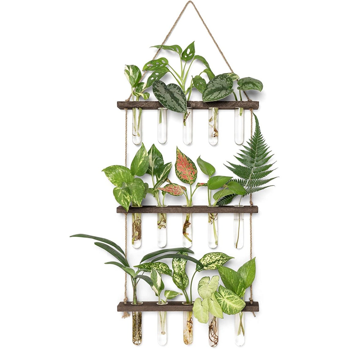 Wall Mount Plant Propagation Tubes, 3 Layer Wall Coat Rack, Pot Holders ...