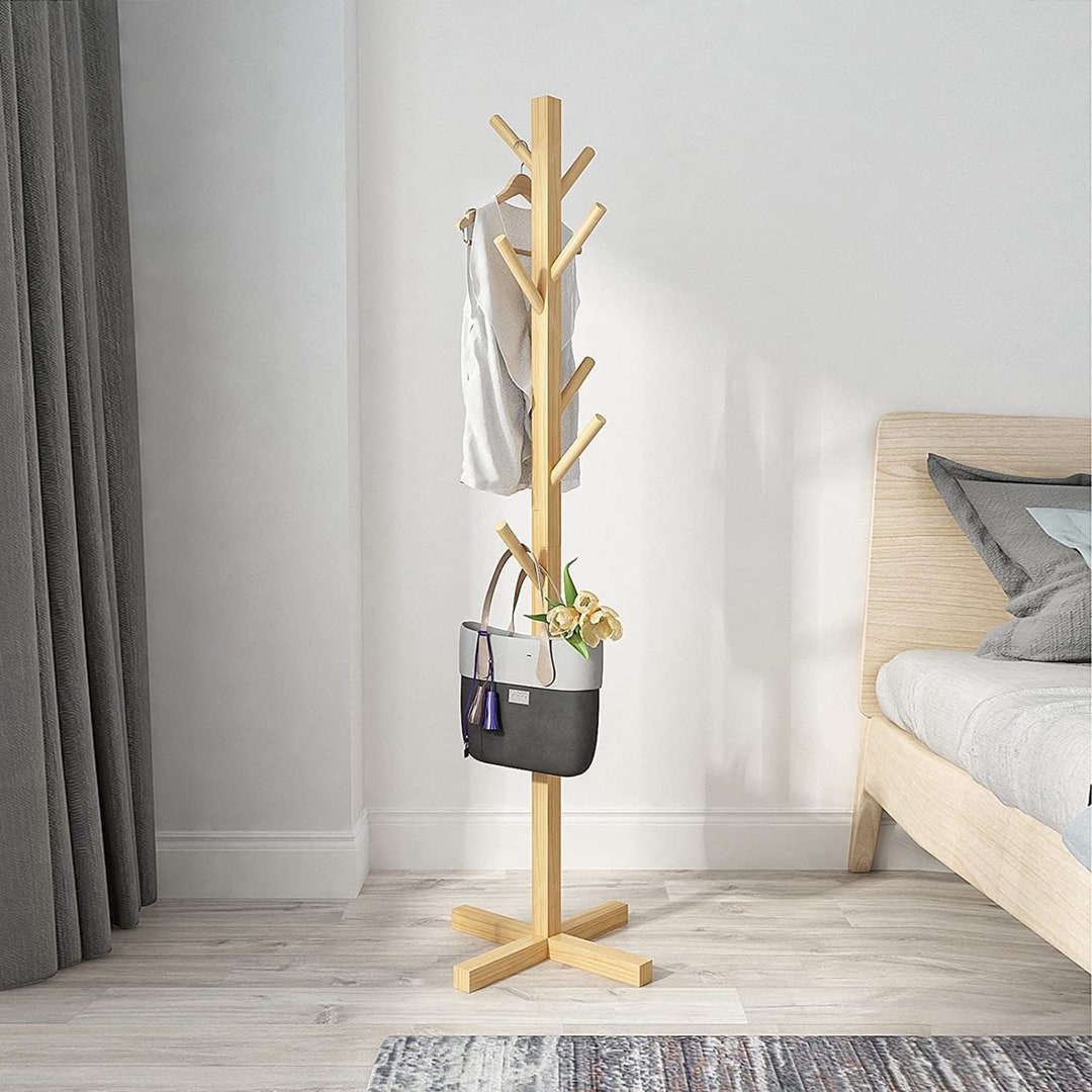 Wall Mount Fancy Home Organizer, 6 Hook Solid Coat Rack, Coat Rack ...