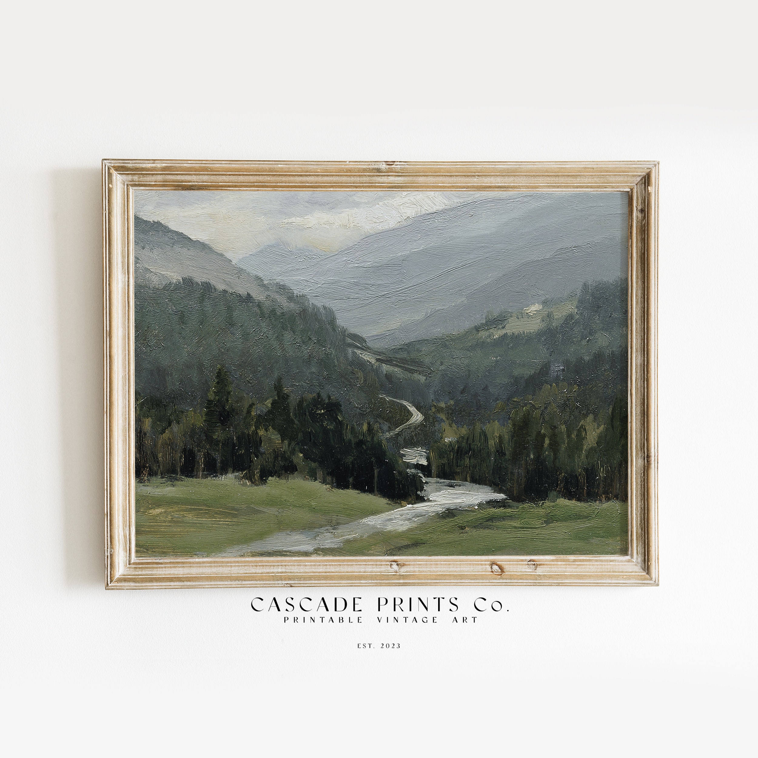 River Valley Landscape Painting | DIGITAL PRINTABLE ART - Etsy