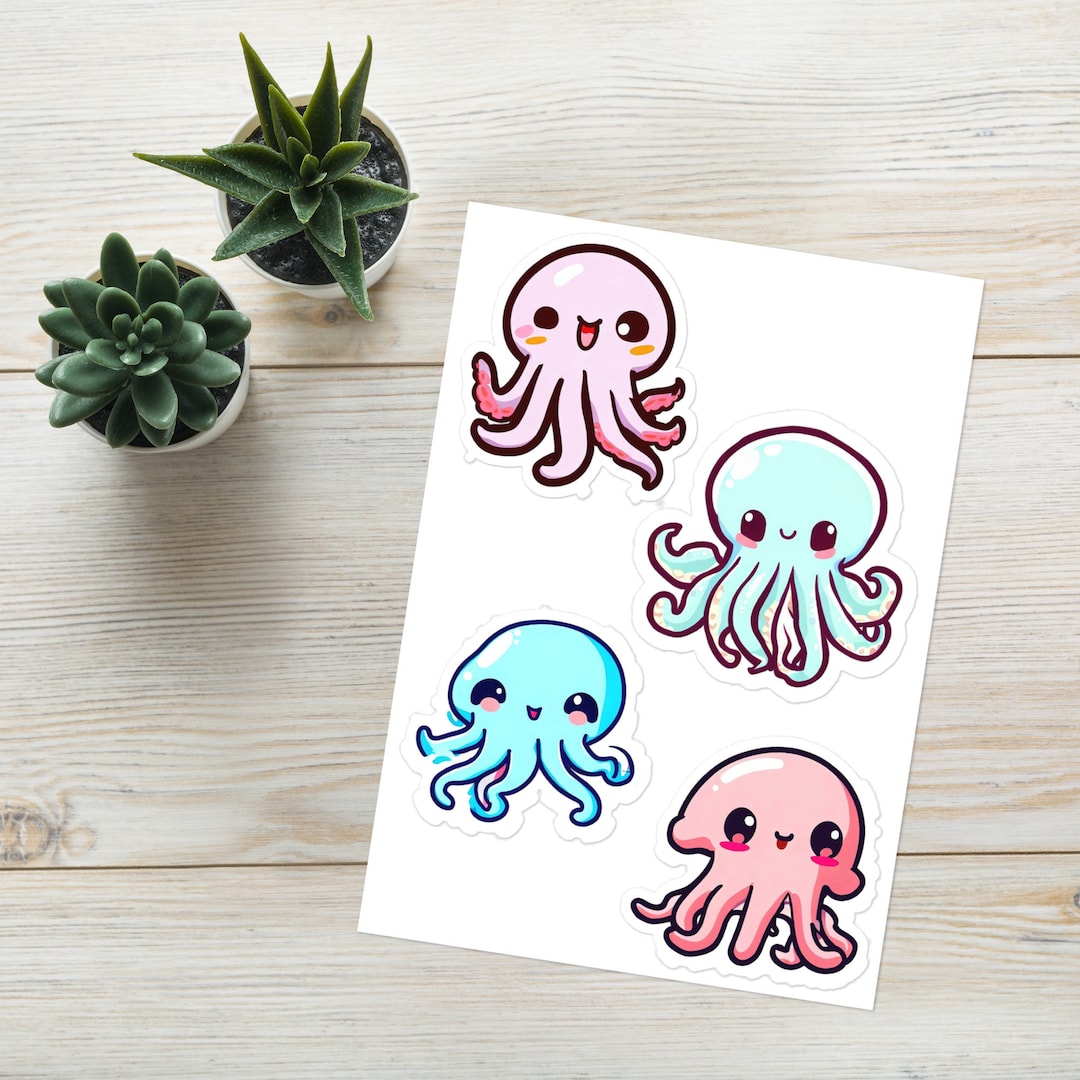 Cute Octopus | Sticker Sheet - Etsy