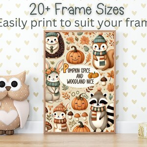 Fall Wall Art Printable for Kids, Nursery Wall Decor, Fall Classroom ...
