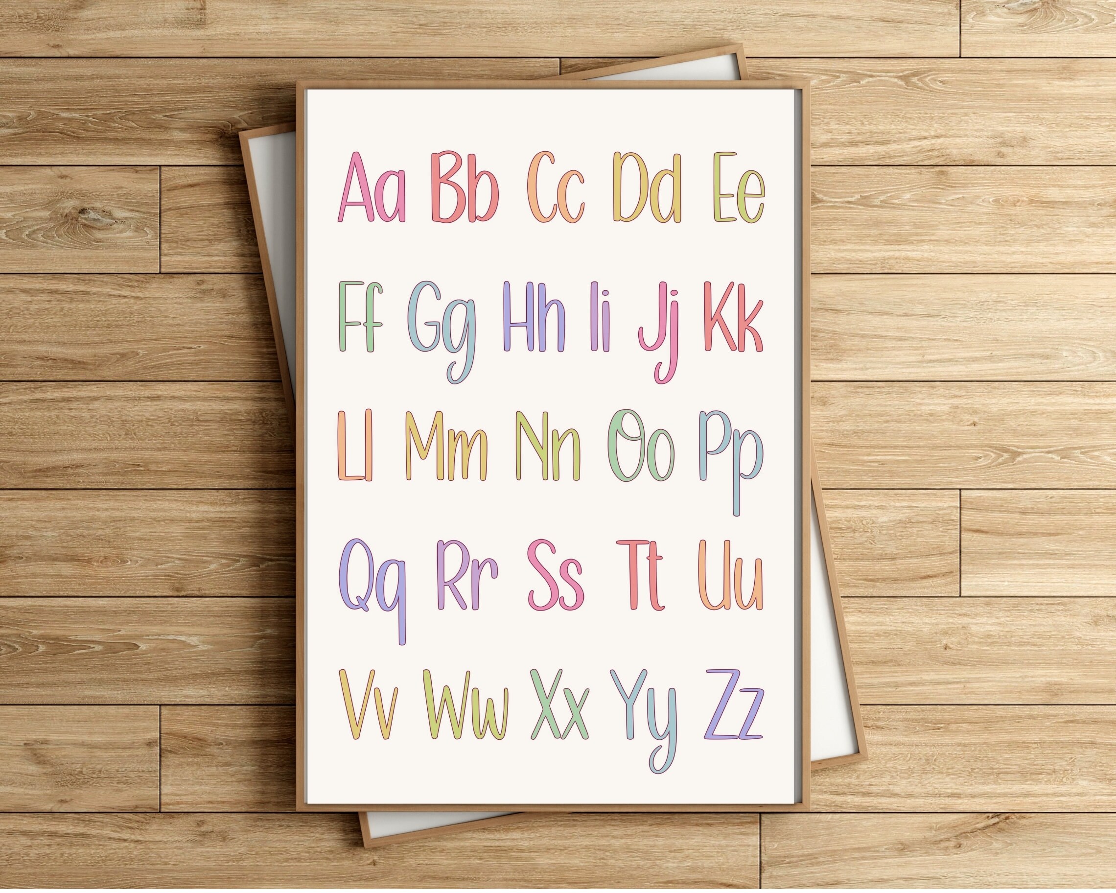 Rainbow Alphabet Poster, ABC Poster, Educational Posters, ABC Print ...