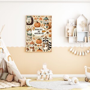 Fall Wall Art Printable for Kids, Nursery Wall Decor, Fall Classroom ...