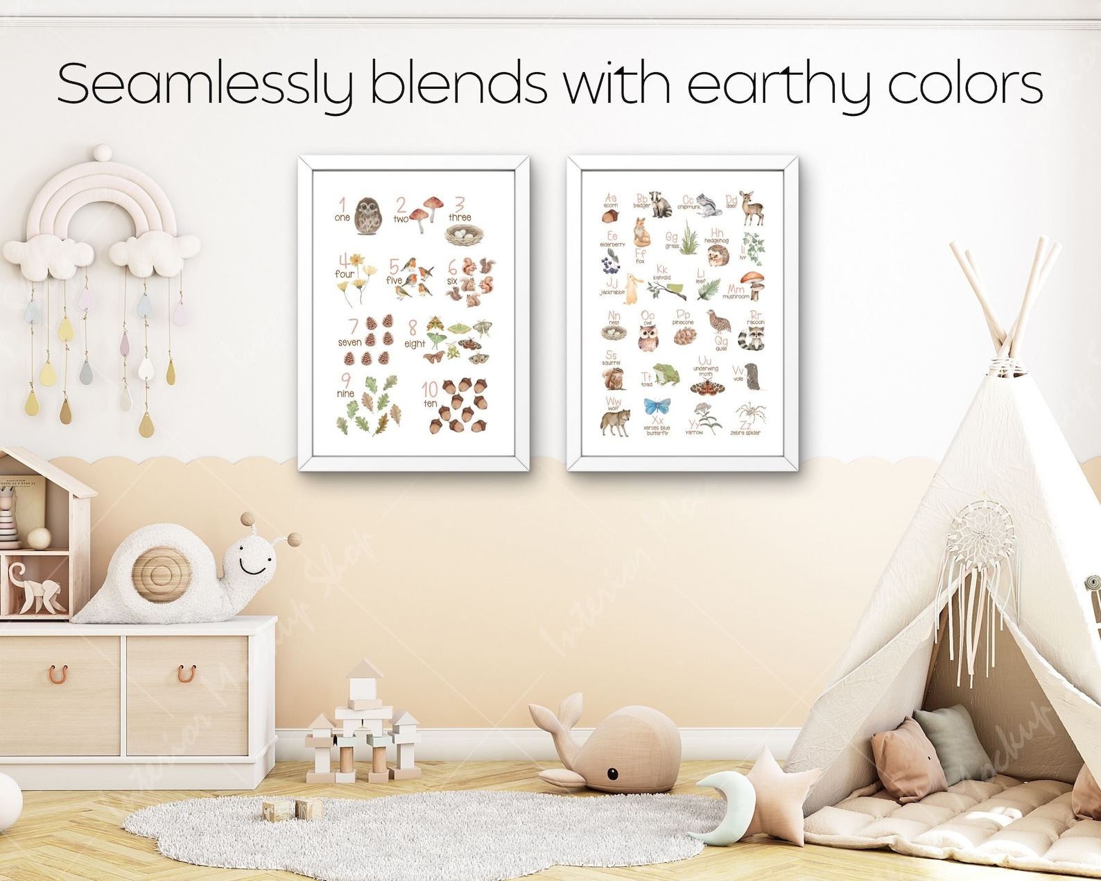 Woodland Alphabet Alphabet Poster Preschool ABC Chart Educational ...
