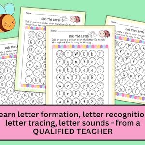 Letter of the Week Worksheets Printable, Alphabet Busy Book, Learning ...