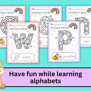 Letter of the Week Worksheets Printable, Alphabet Busy Book, Learning ...