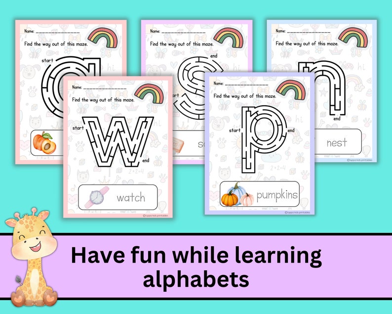 Letter of the Week Worksheets Printable, Alphabet Busy Book, Learning ...