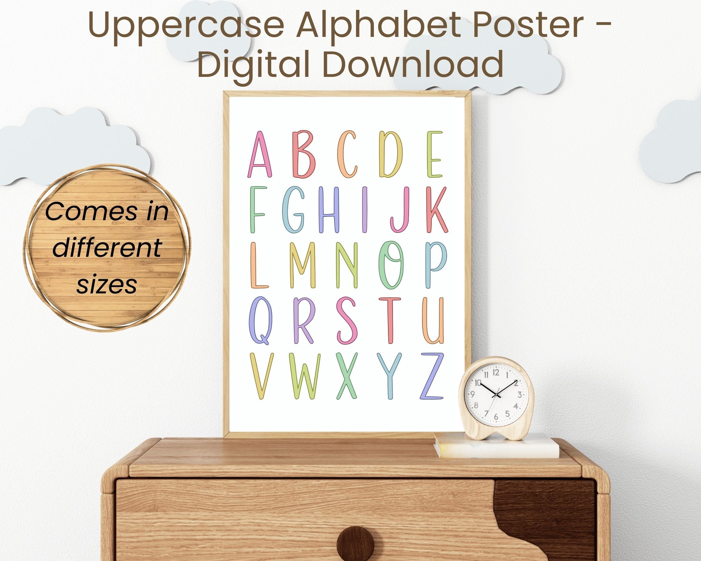 Rainbow Alphabet Poster, ABC Poster, Educational Posters, ABC Print ...