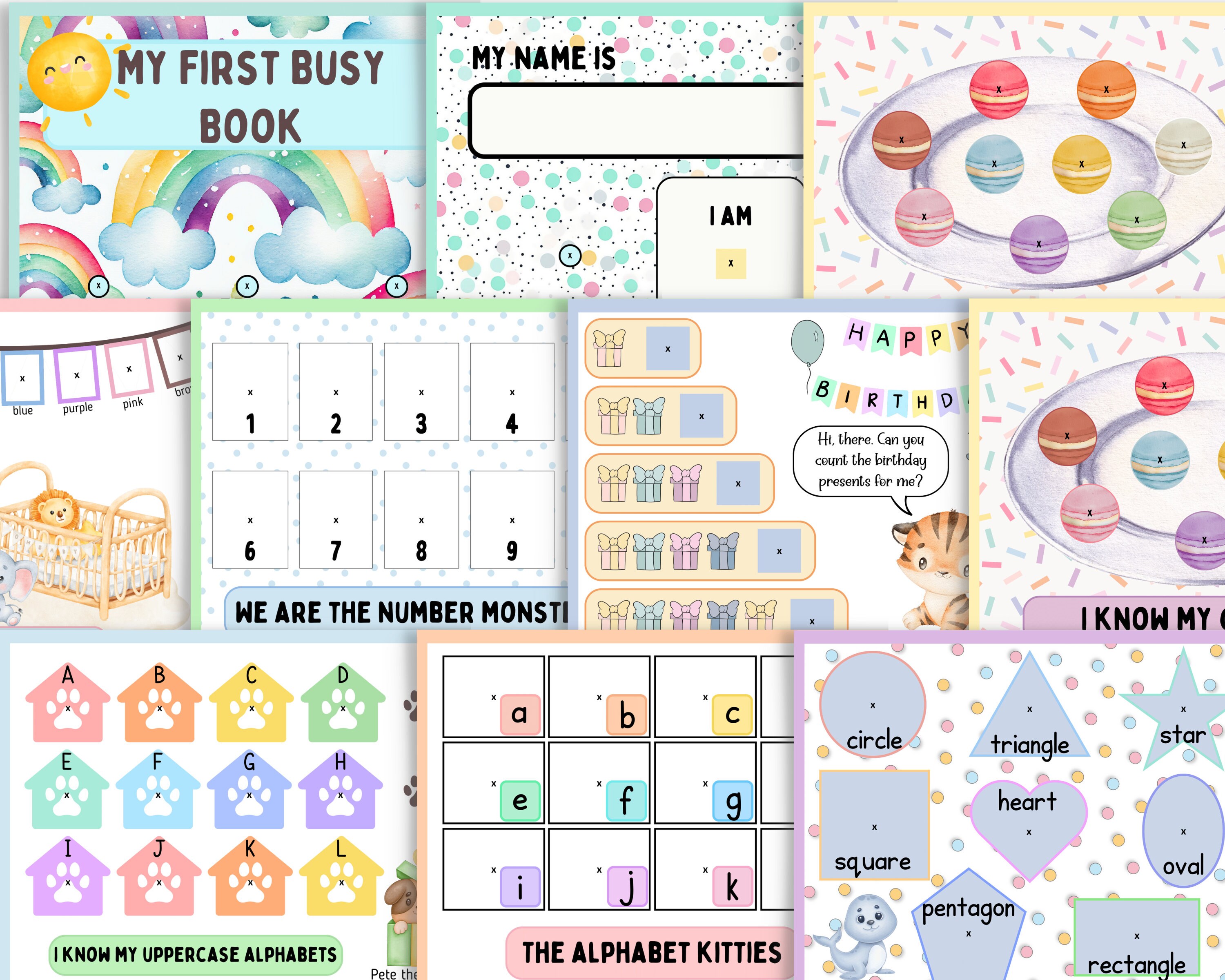 Toddler Busy Book , Toddler Learning Binder , Montessori Activities for ...