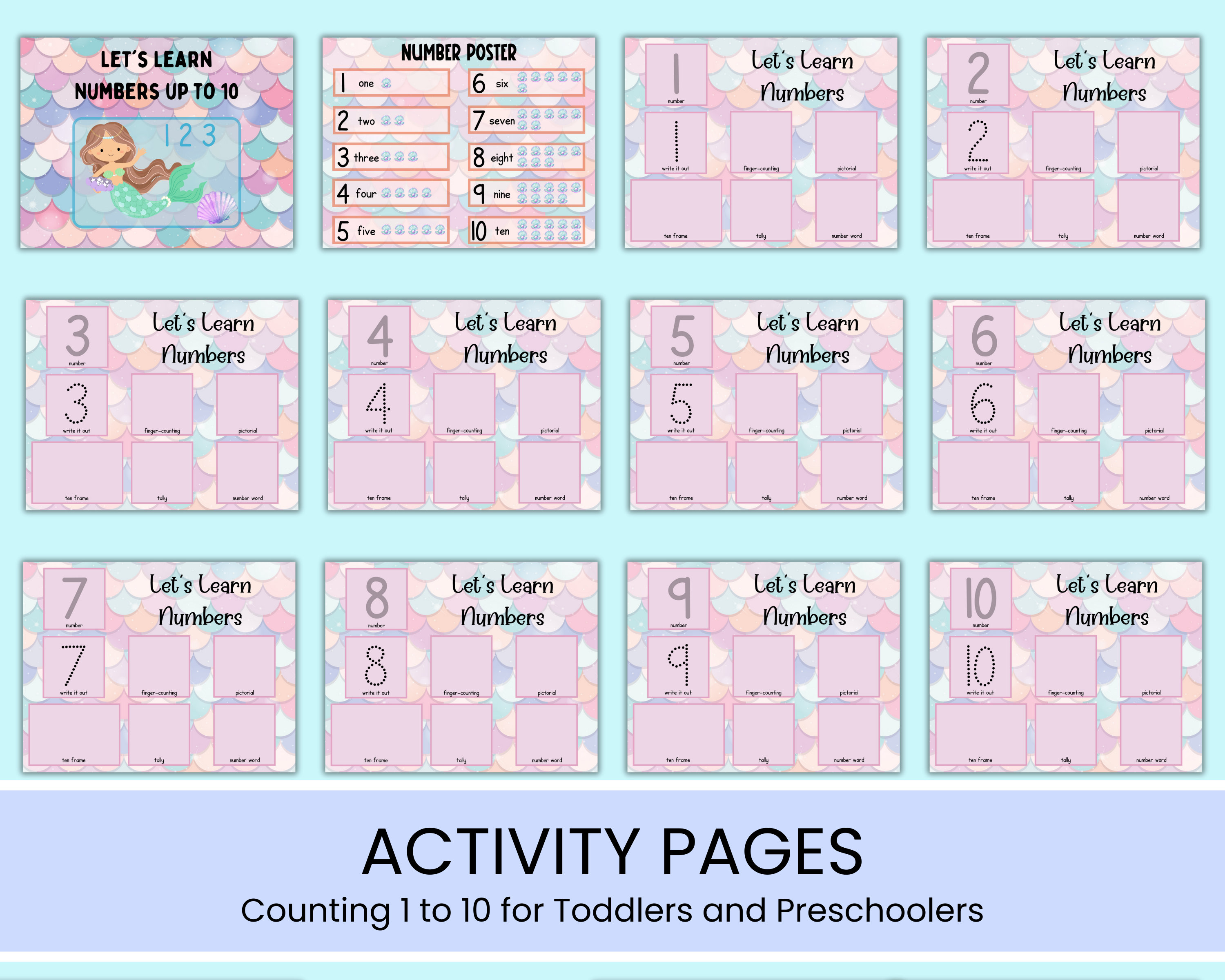 Montessori Counting Activity for Toddlers Learn to Count Numbers 1 to ...