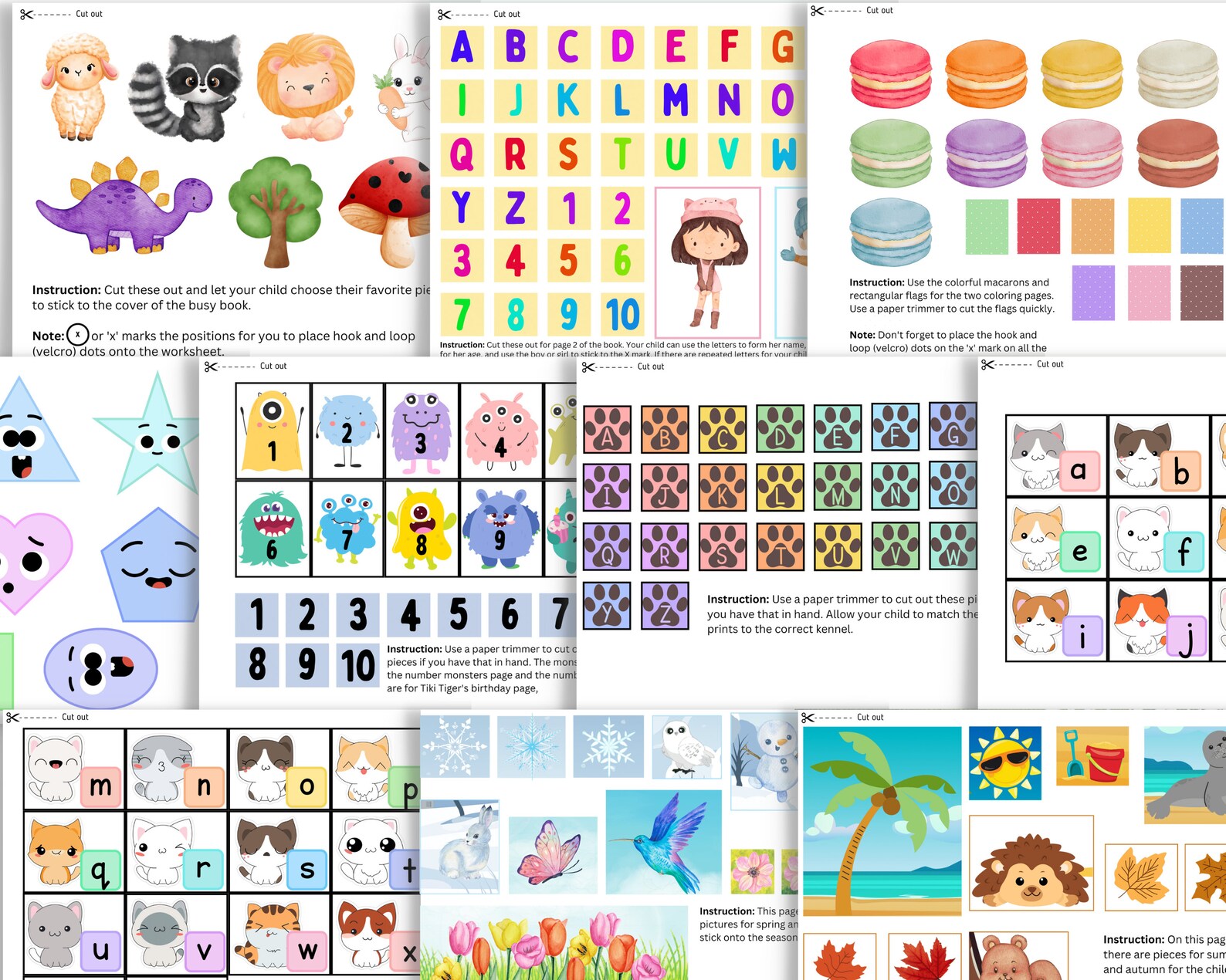 Toddler Busy Book , Toddler Learning Binder , Montessori Activities for ...