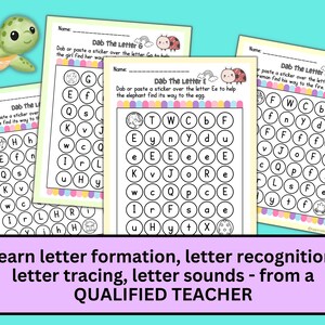 Letter of the Week Worksheets Printable, Alphabet Busy Book, Learning ...