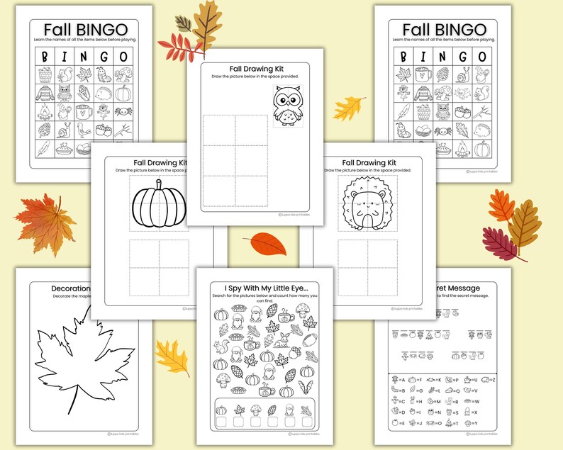 Fall Activities for Preschoolers and Children Aged 5-8: Worksheets ...