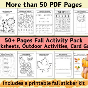 Fall Activities for Preschoolers and Children Aged 5-8: Worksheets ...