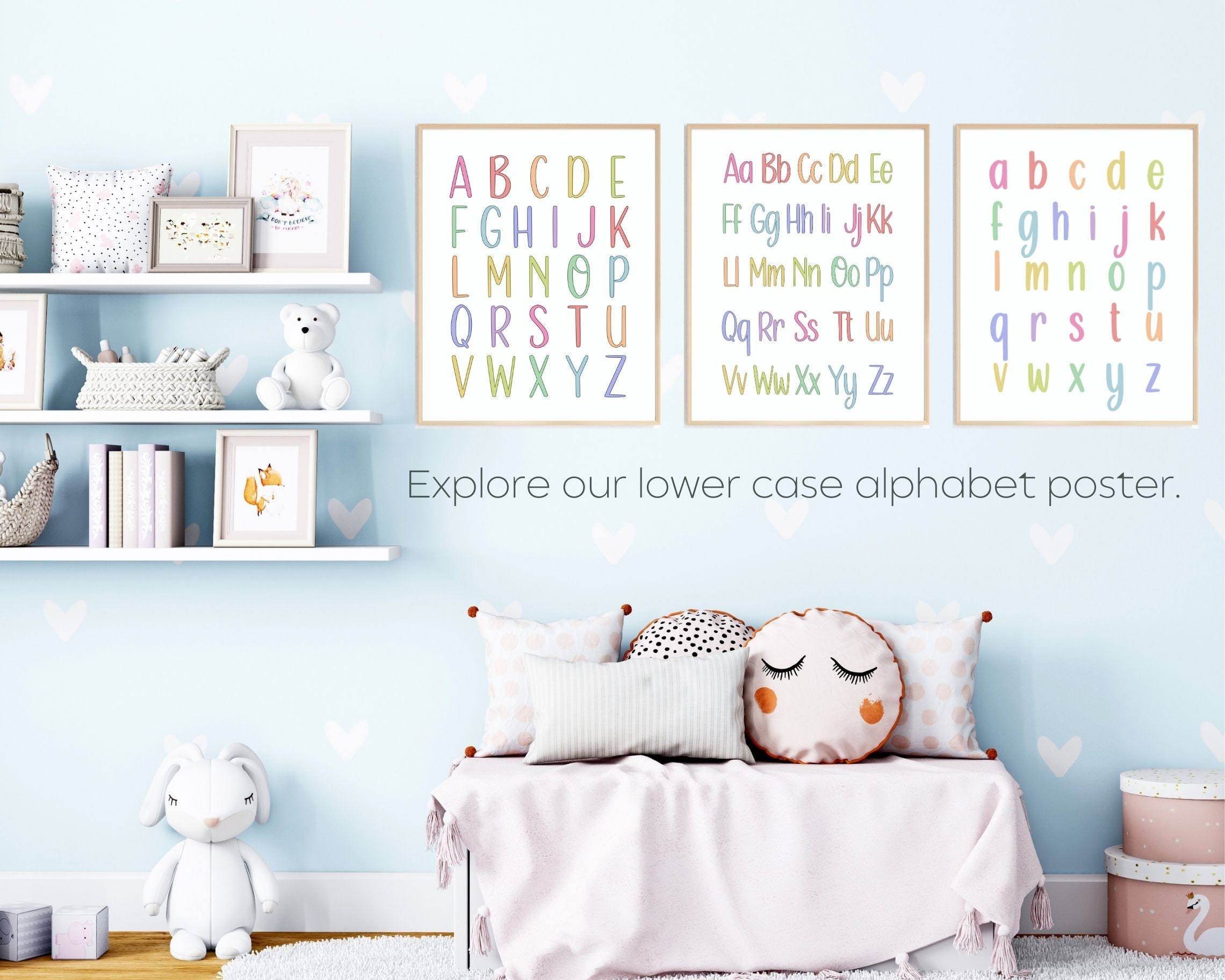 Rainbow Alphabet Poster, ABC Poster, Educational Posters, ABC Print ...