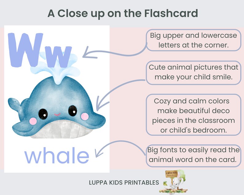 ABC Flash Cards, Educational Cards, A-Z Cards, Learn Abcs, Alphabet ...
