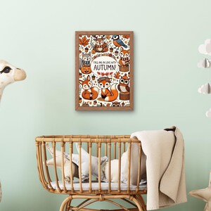 Fall Wall Art Printable for Kids, Nursery Wall Decor, Fall Classroom ...