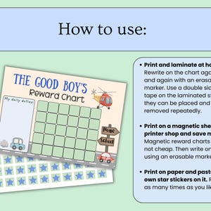Daily Chore Chart Printable, Pastel Reward Chart, Good Behavior Chart ...