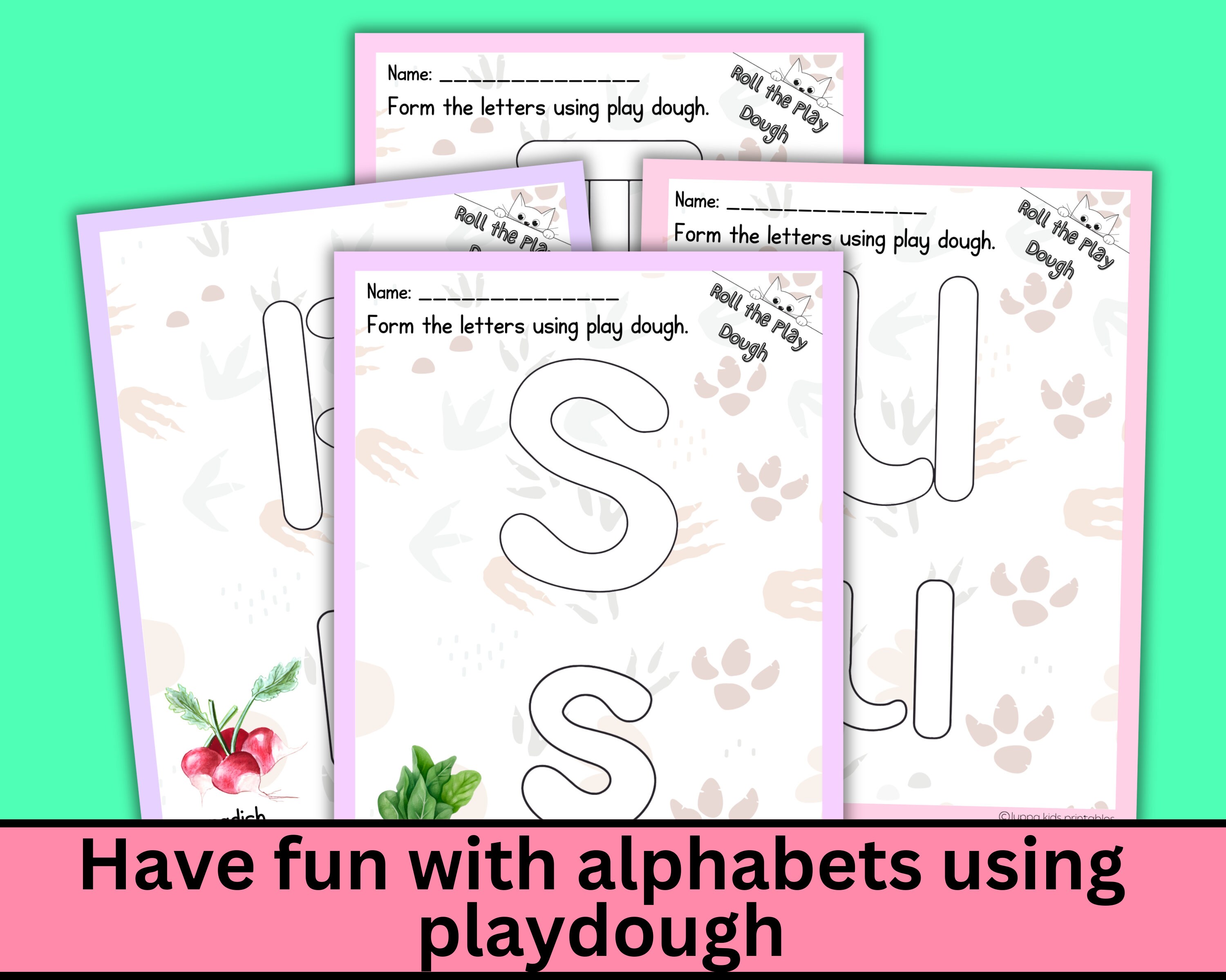 Preschool Printables Alphabet Play Doh Mats Printable Toddler ...