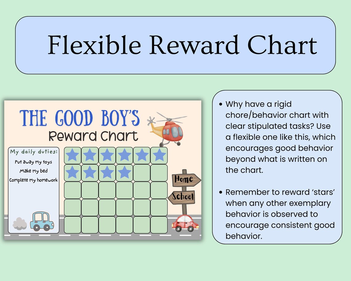 Daily Chore Chart Printable, Pastel Reward Chart, Good Behavior Chart ...