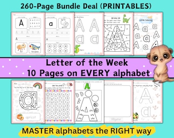 Letter of the Week Worksheets Printable, Preschool Curriculum, Alphabet ...