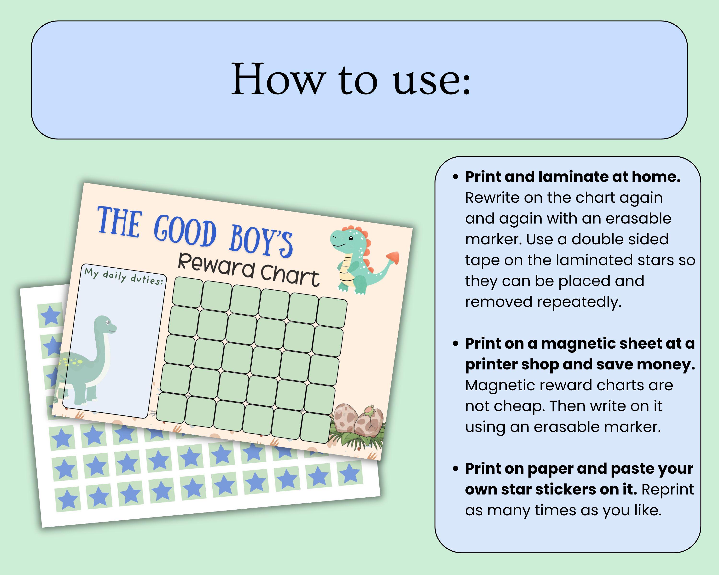 Daily Chore Chart Printable, Pastel Reward Chart, Good Behavior Chart ...