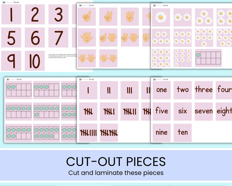 Montessori Counting Activity for Toddlers Learn to Count Numbers 1 to ...