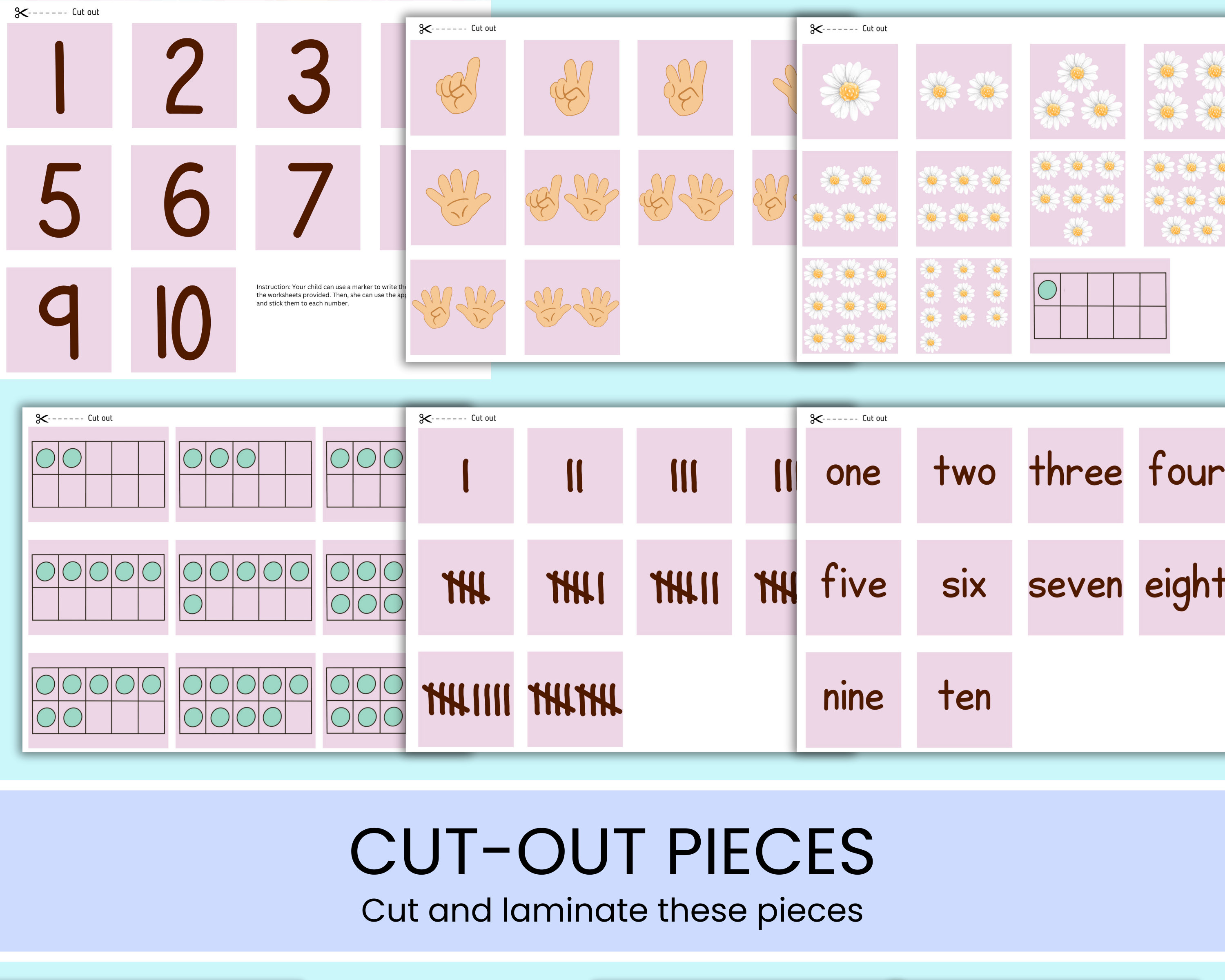 Montessori Counting Activity for Toddlers Learn to Count Numbers 1 to ...