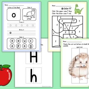 Letter of the Week Worksheets Printable, Alphabet Busy Book, Learning ...