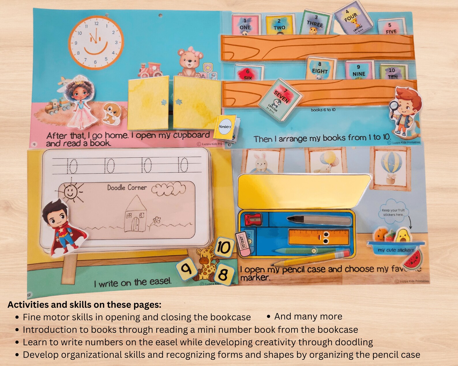 Toddler Busy Book Printable Preschool Activities Homeschool Montessori ...