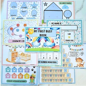 Toddler Busy Book , Toddler Learning Binder , Montessori Activities for ...