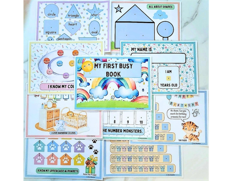 Toddler Busy Book , Toddler Learning Binder , Montessori Activities for ...
