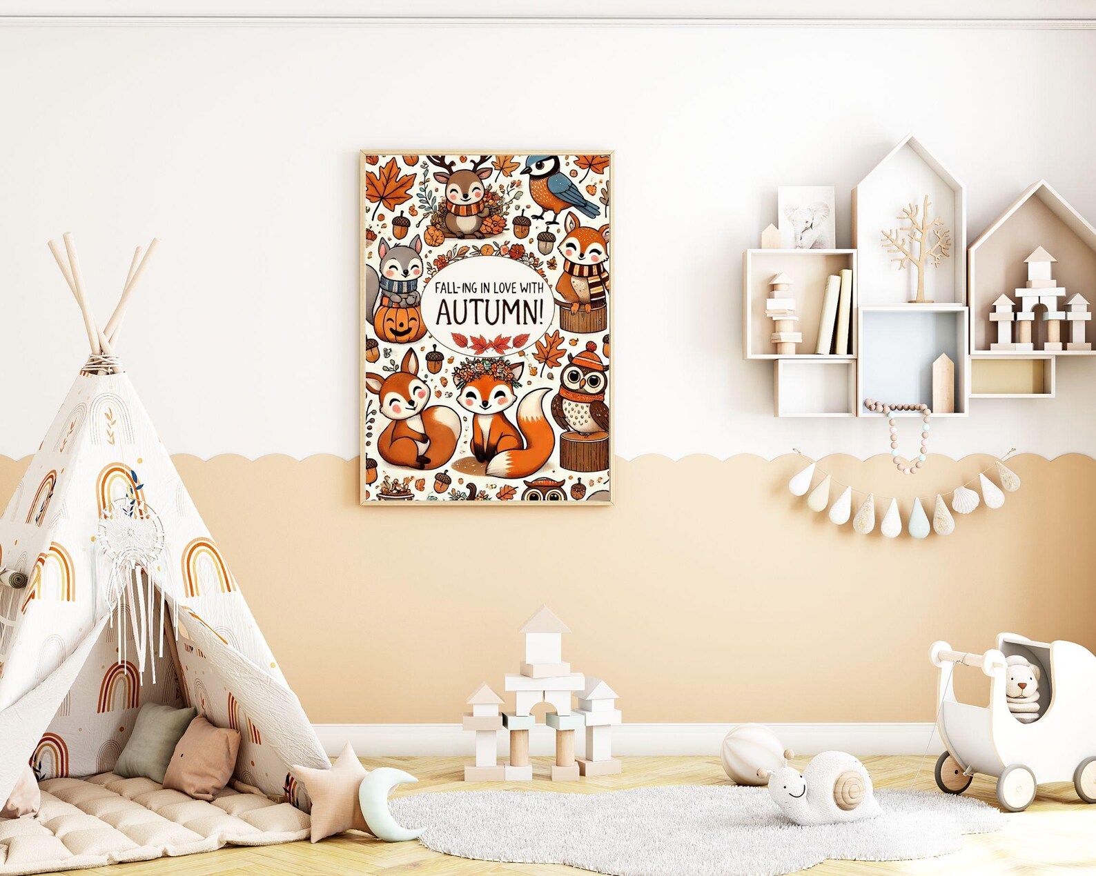 Fall Wall Art Printable for Kids, Nursery Wall Decor, Fall Classroom ...