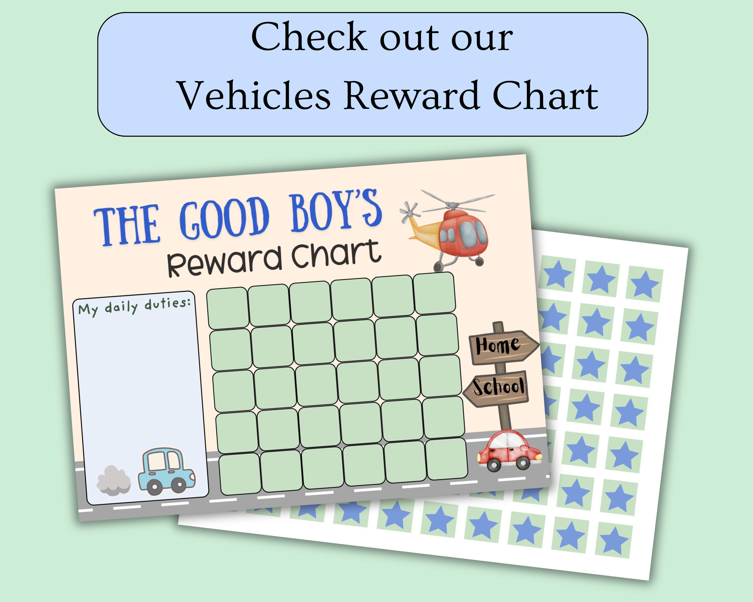 Daily Chore Chart Printable, Pastel Reward Chart, Good Behavior Chart ...