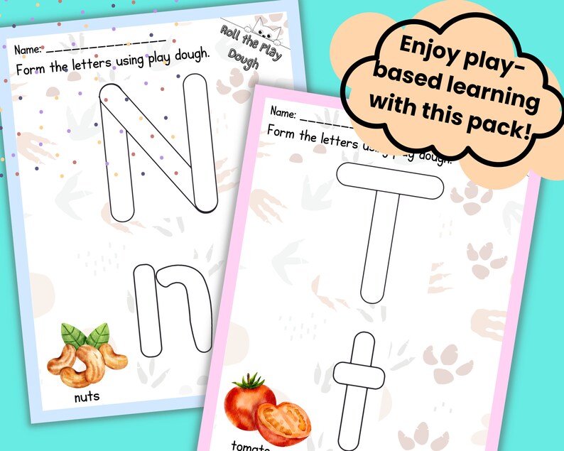 Letter of the Week Worksheets Printable, Alphabet Busy Book, Learning ...