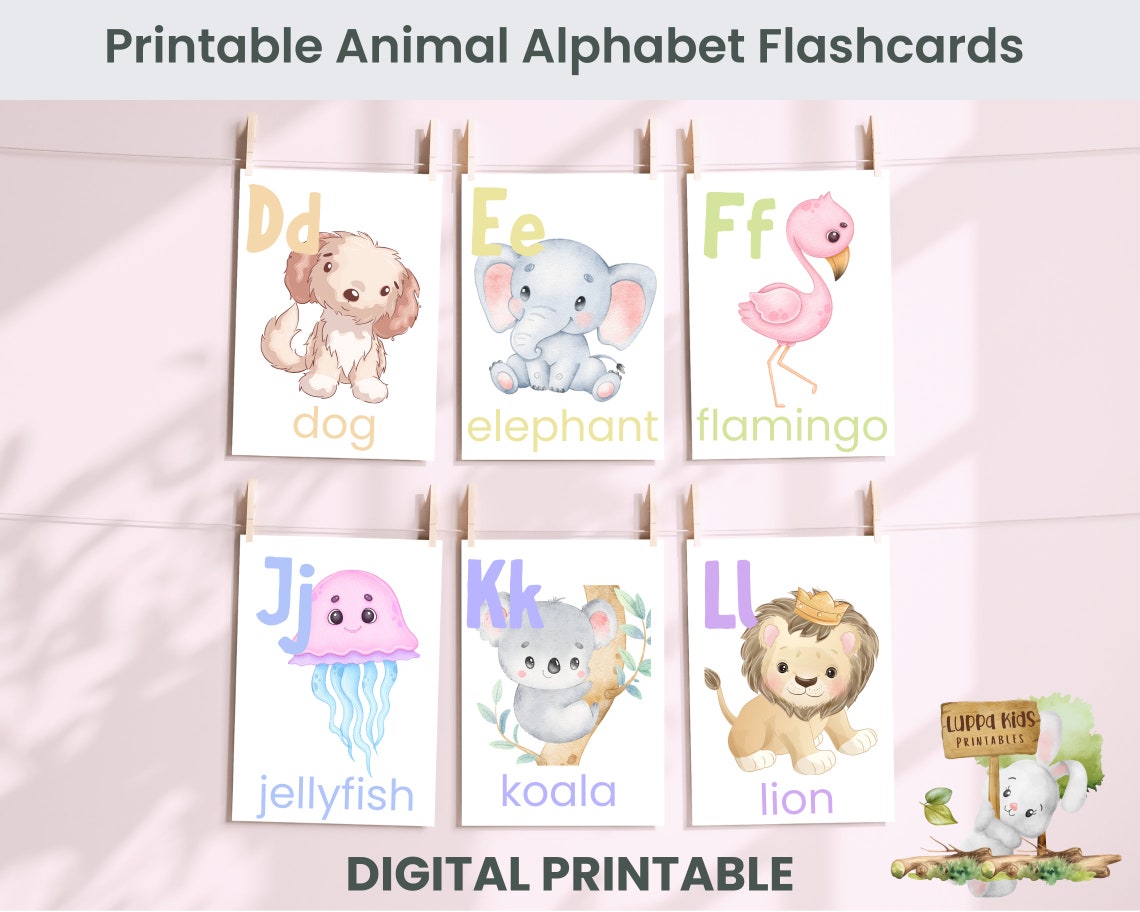 ABC Flash Cards, Educational Cards, A-Z Cards, Learn Abcs, Alphabet ...