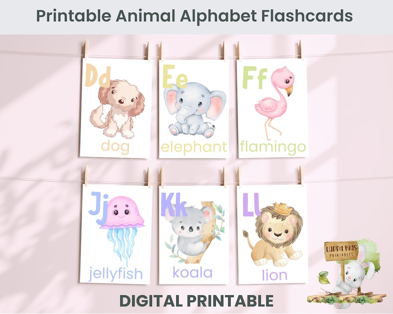 ABC Flash Cards, Educational Cards, A-Z Cards, Learn Abcs, Alphabet ...