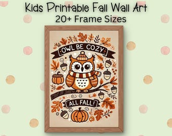 Fall Wall Art Printable for Kids, Nursery Wall Decor, Fall Classroom ...